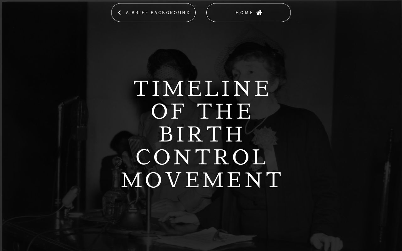 Timeline of the Birth Control Movement